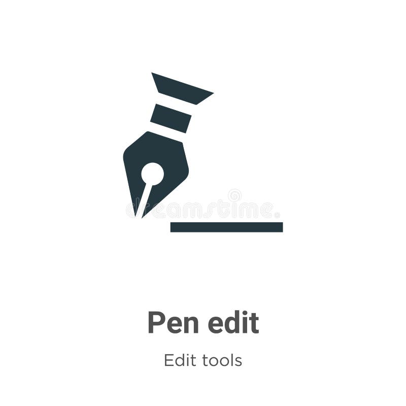 Pen Edit Vector Icon on White Background. Flat Vector Pen Edit Icon ...