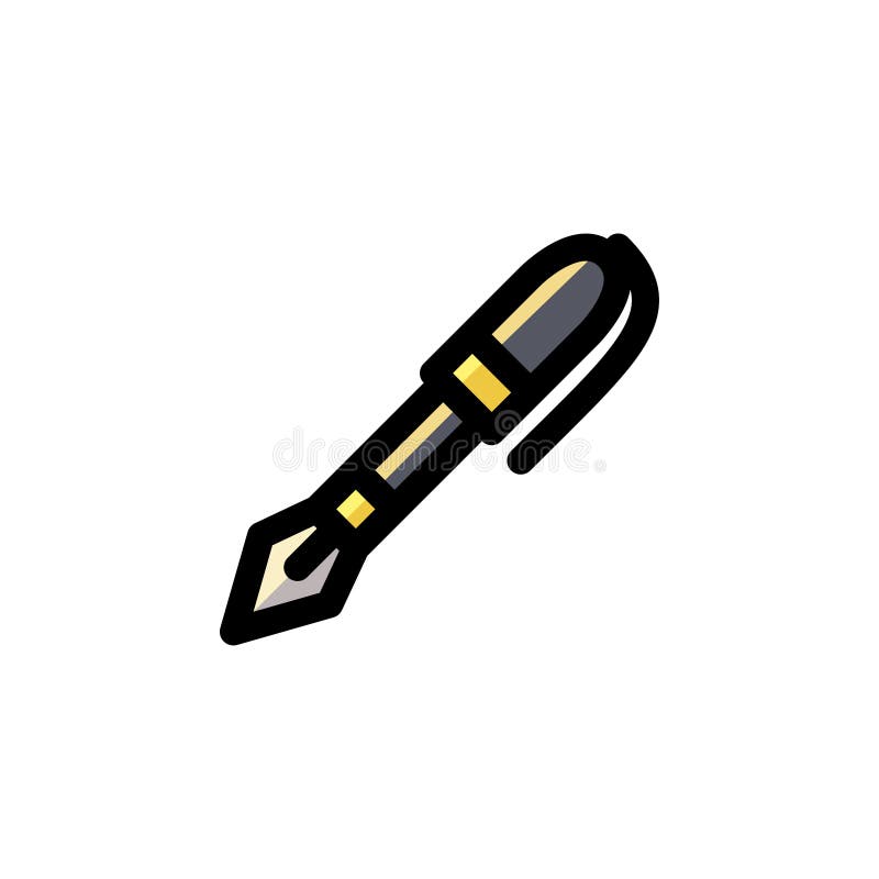 Colored Fountain Pen Icon Stock Illustrations – 162 Colored Fountain ...