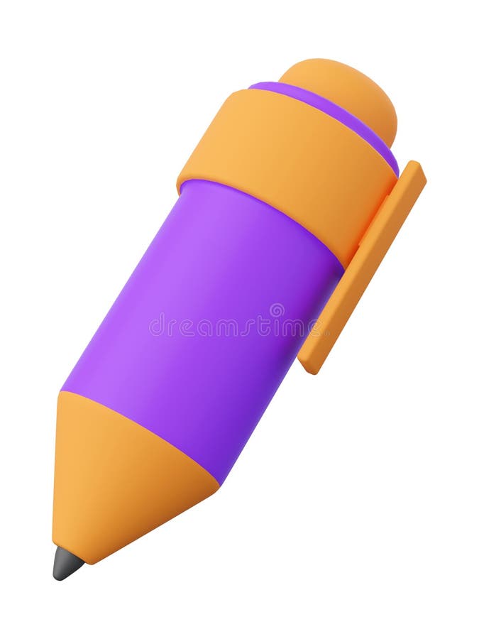 Pen Elements of School Supplies Stock Illustration - Illustration of ...