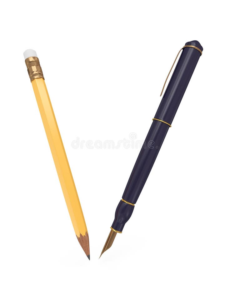 Pen en potlood stock illustratie. Illustration of geel - 22530151