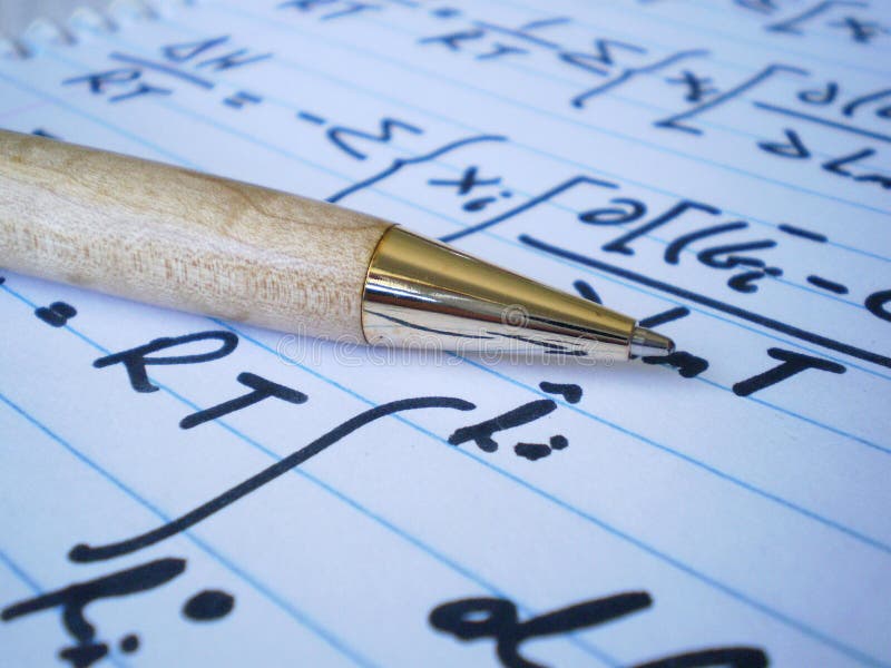 Pen and Equations stock image. Image of science, equation - 11171915