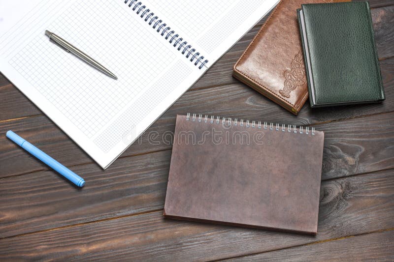 Pen Exercise Book Notebooks Dark Background Stock Photos - Free ...