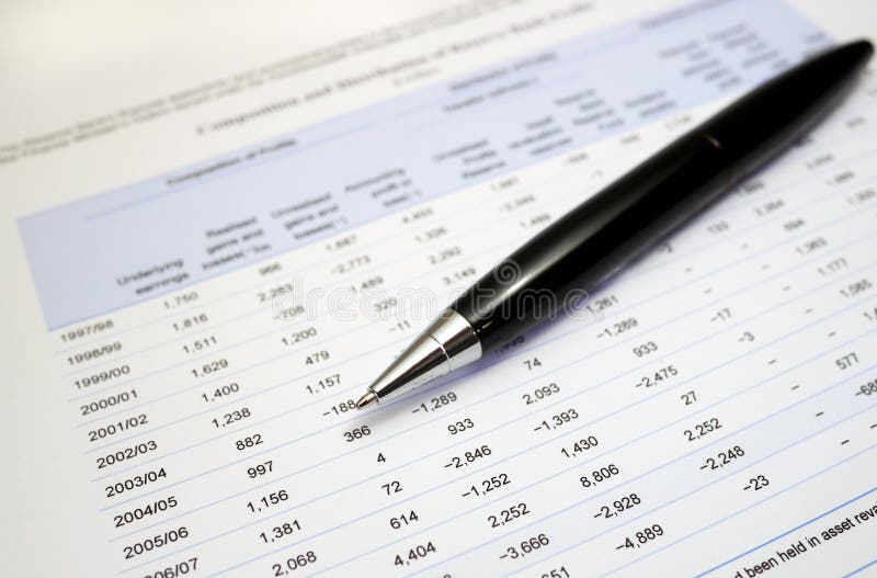 Pen and Graph on Financial Profit Graph Stock Photo - Image of wealth ...