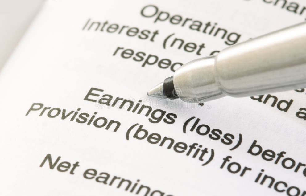 Pen on Financial Statement stock image. Image of detailed - 865735