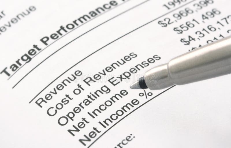 Pen on Financial Statement stock image. Image of finance - 865885