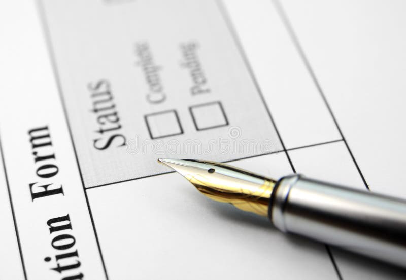 Pen and form stock image. Image of feedback, excellence - 47552659