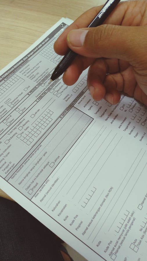 Pen Form Loan Instruction Handwriting Stock Image - Image of loan ...