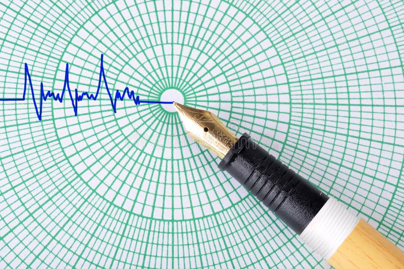 Pen with graf sheet stock image. Image of horizontal - 25258811