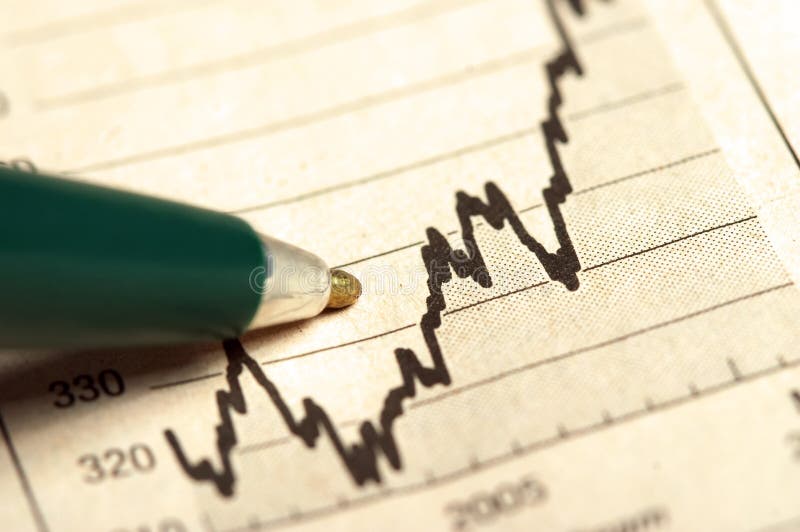 Pen and graph stock photo. Image of gain, financial, analysis - 3292482