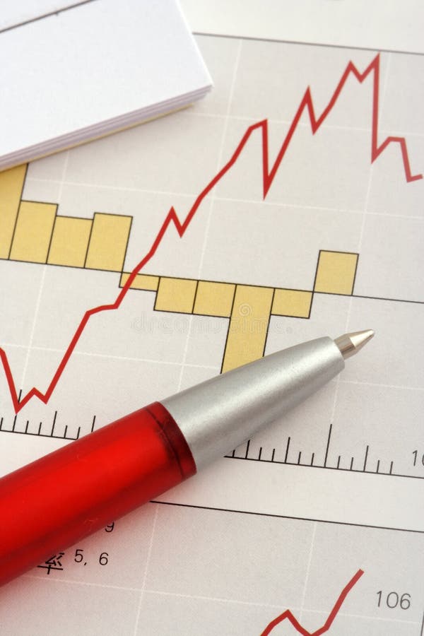 Pen on Graph stock image. Image of money, report, business - 830515