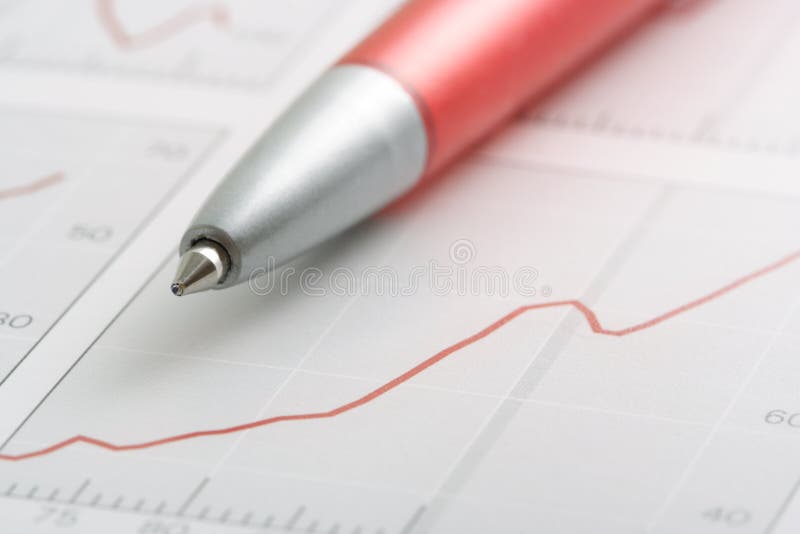 Pen on Graph stock image. Image of money, report, business - 830515