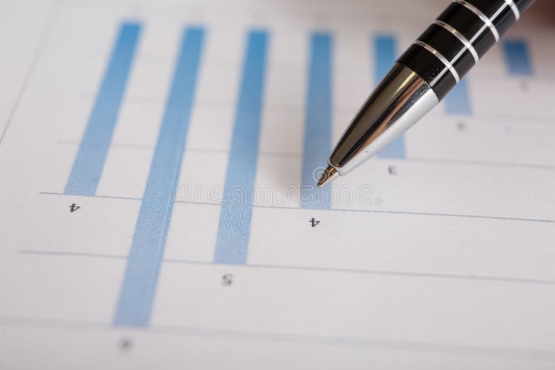 Pen on graph. Macro image stock photo. Image of diagram - 123930972