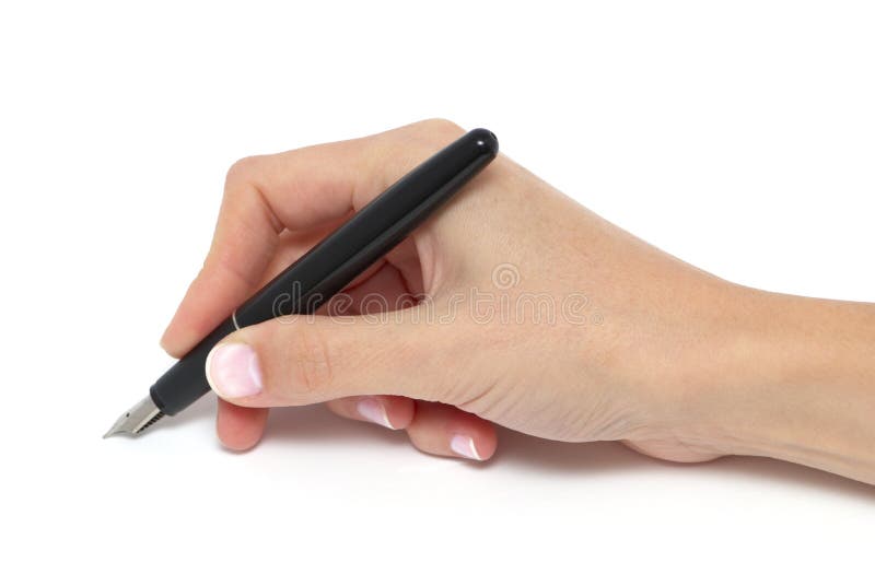 A pen in a hand stock photo. Image of education, student - 15879220