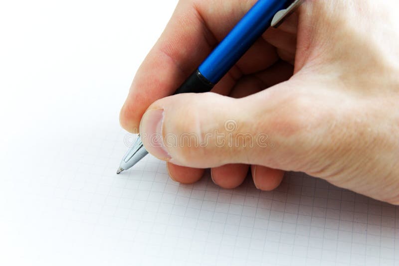 Pen in hand stock image. Image of contract, write, hands - 37558495