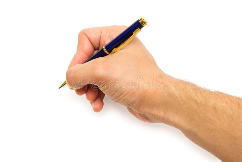 Pen in the hand stock image. Image of hand, working, female - 35067373