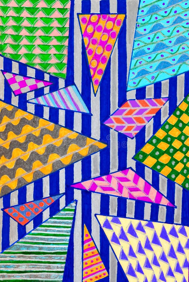 A Segmented Abstract Patterned Background. Stock Illustration ...