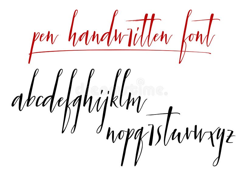 Pen Handwritten Vector Alphabet Stock Vector - Illustration of graffiti ...