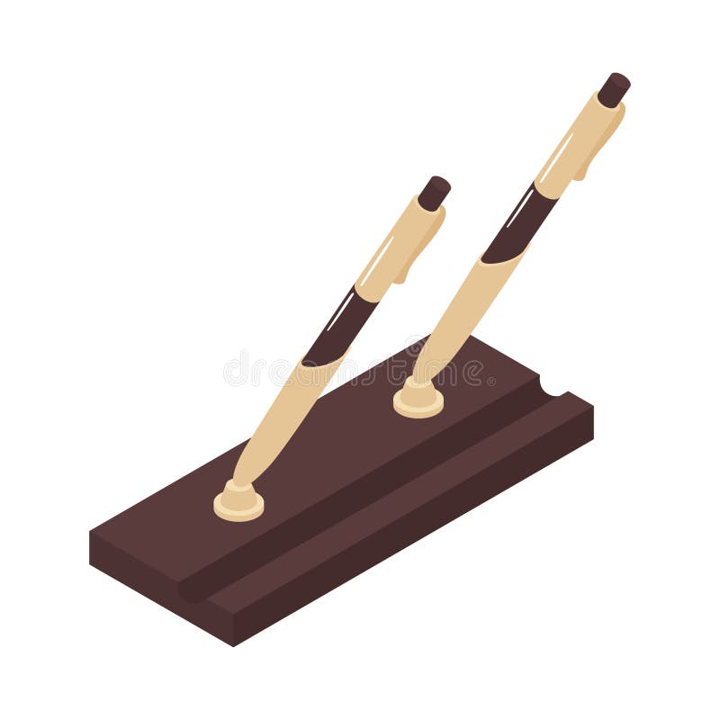 Pen Holders Icon stock vector. Illustration of note - 256264369