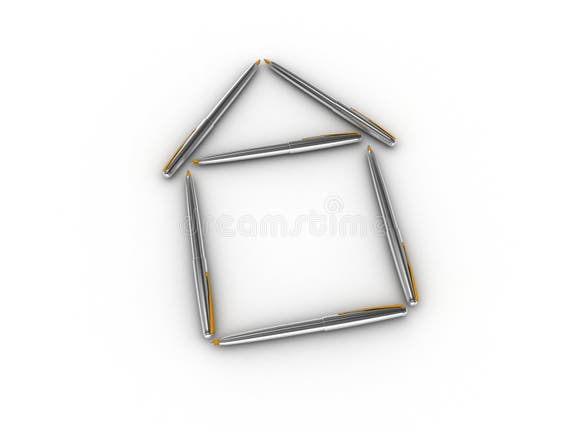 Pen house stock illustration. Illustration of architect - 3374343
