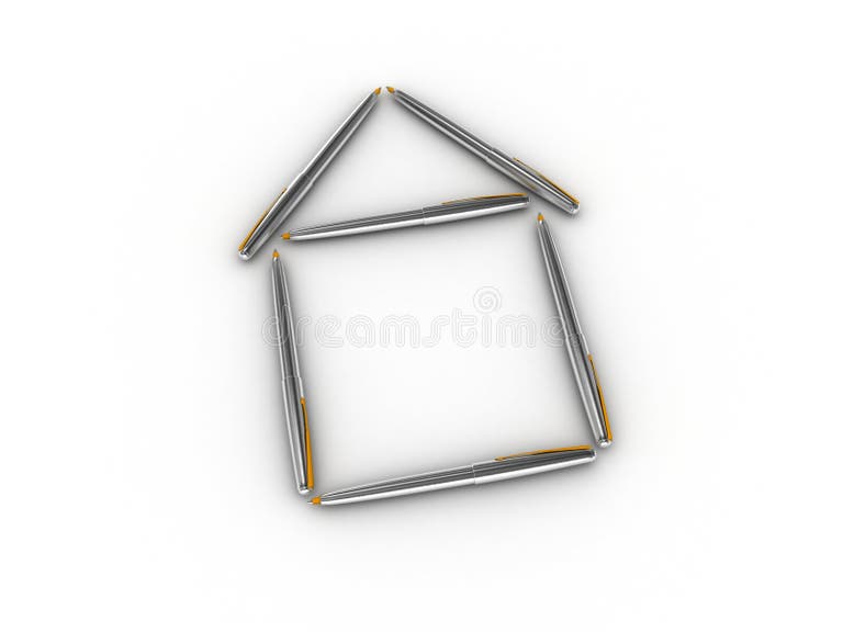 Pen house stock illustration. Illustration of architect - 3374343