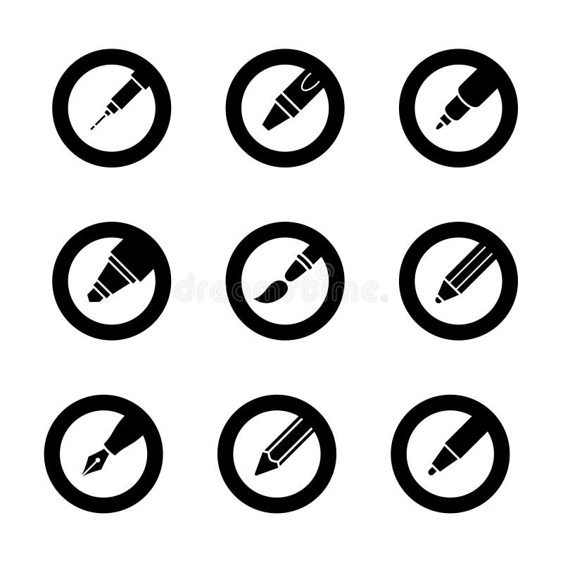 Fountain Pen Icon, Flat Design Stock Vector - Illustration of paper ...