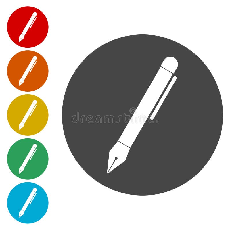 Pen Icon, Pen Icon Eps10 stock vector. Illustration of emblem - 131883054