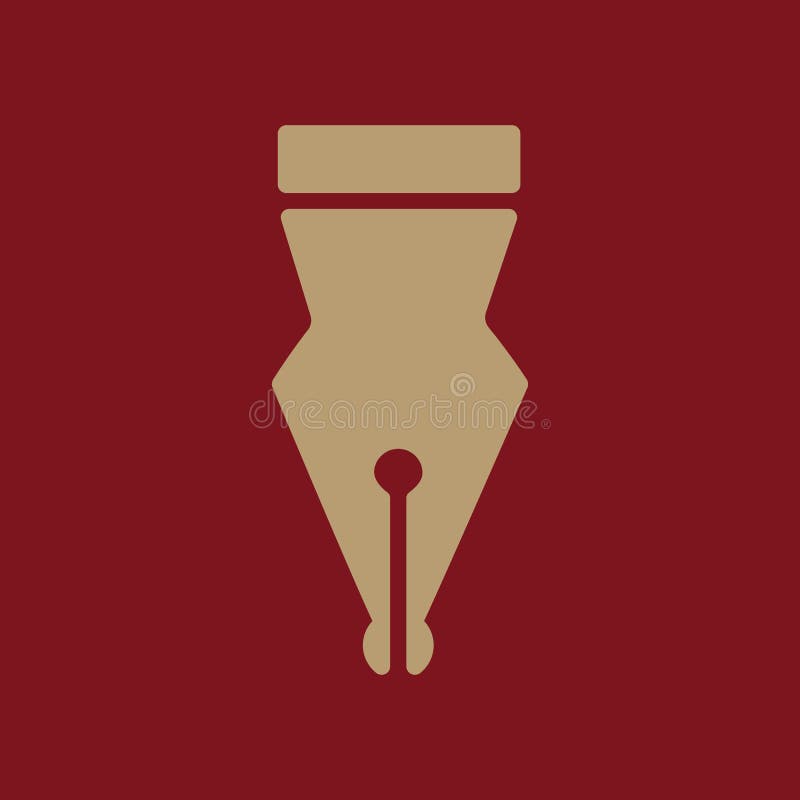 The Pen Icon. Fountain Pen Symbol Stock Vector - Illustration of luxury ...