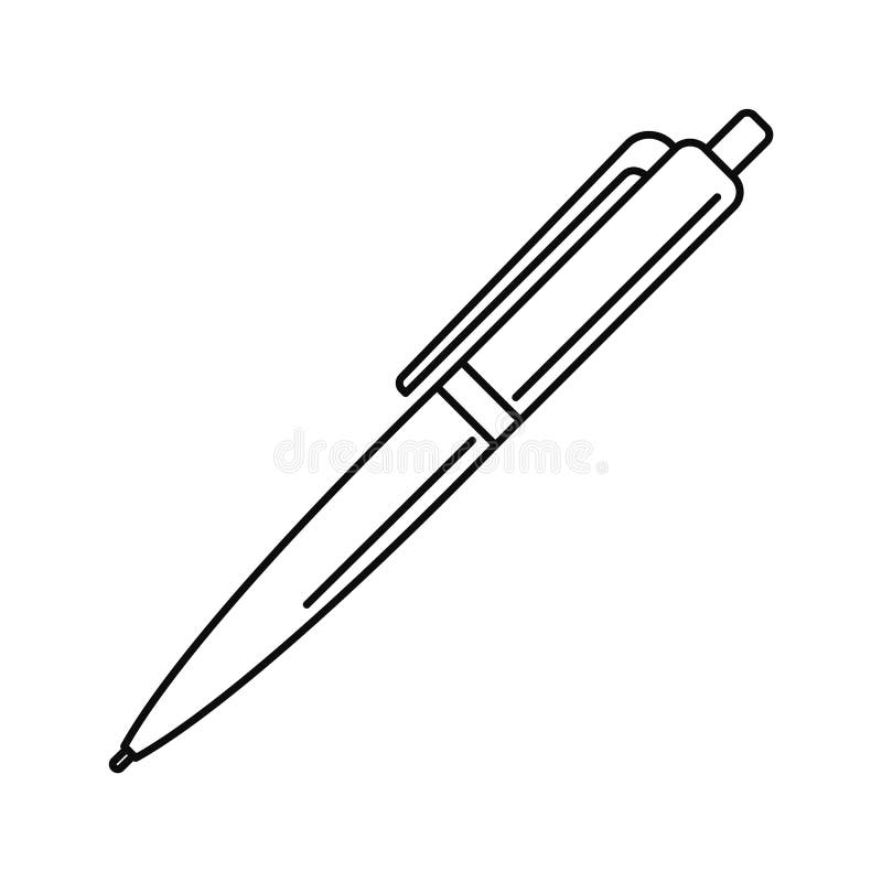Ink Pen And Paper Document Outline Icon Stock Vector - Illustration of ... Ink Pen And Paper Document Outline Icon Stock Vector - Illustration of ...