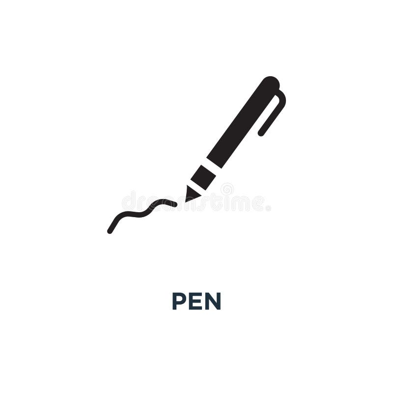 Pen Icon. Simple Element Illustration Stock Vector - Illustration of ...