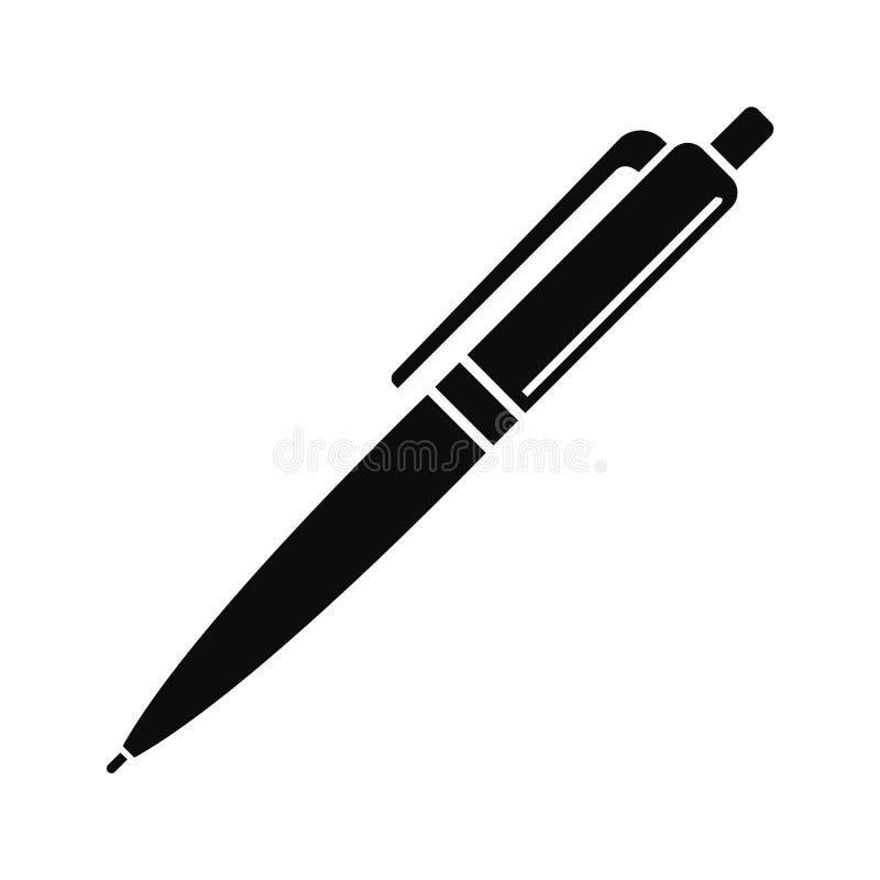 Pen icon, simple style stock vector. Illustration of concept - 128273488