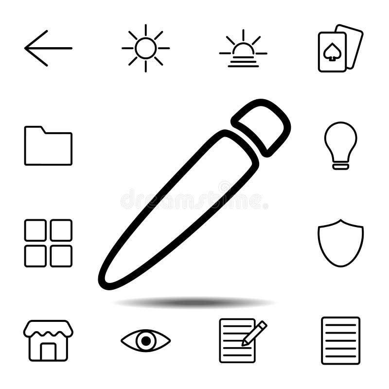 Pen Icon. Simple Thin Line, Outline Vector Element of Minimalistic, Web Icons Set for UI and UX ...