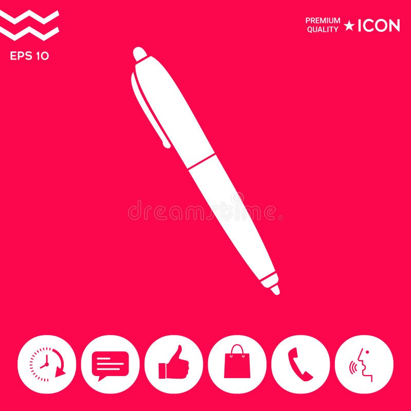 Pen icon symbol stock vector. Illustration of sign, communication ...