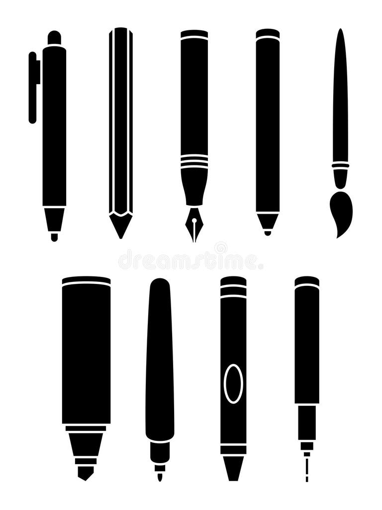 Pen Icons Stock Illustrations – 58,045 Pen Icons Stock Illustrations ...