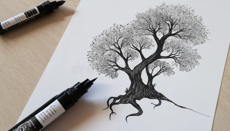 Pen Ink Tree Stock Illustrations – 9,076 Pen Ink Tree Stock ...