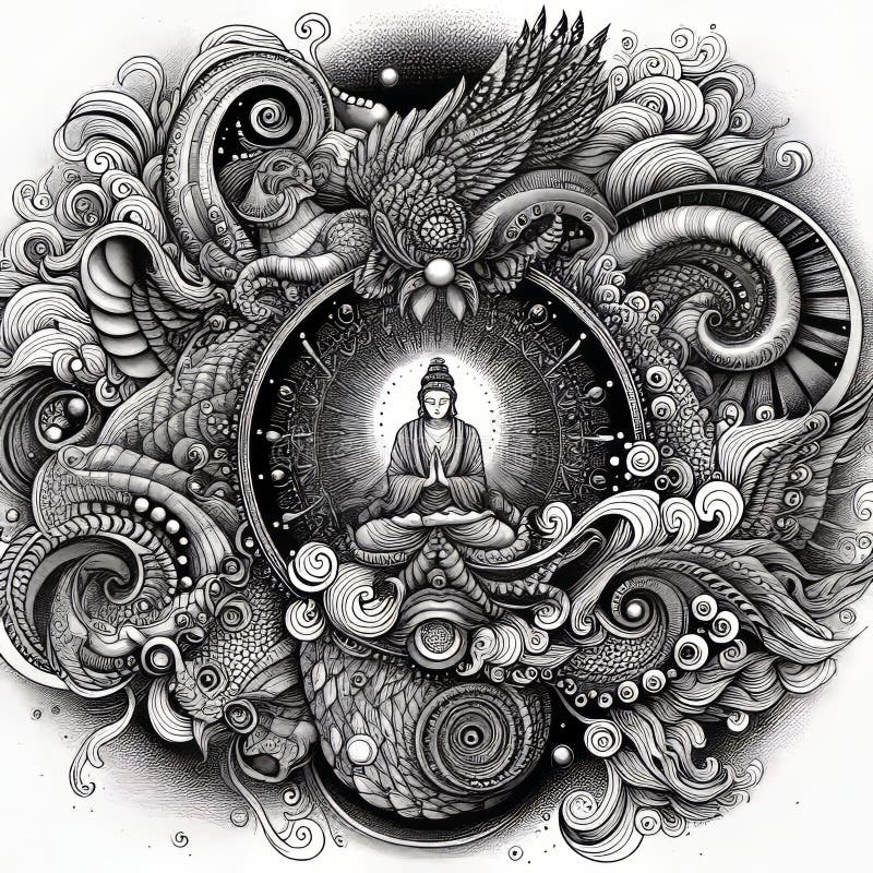 Pen and Ink Illustration an Artwork Created with Pen Stock Illustration ...