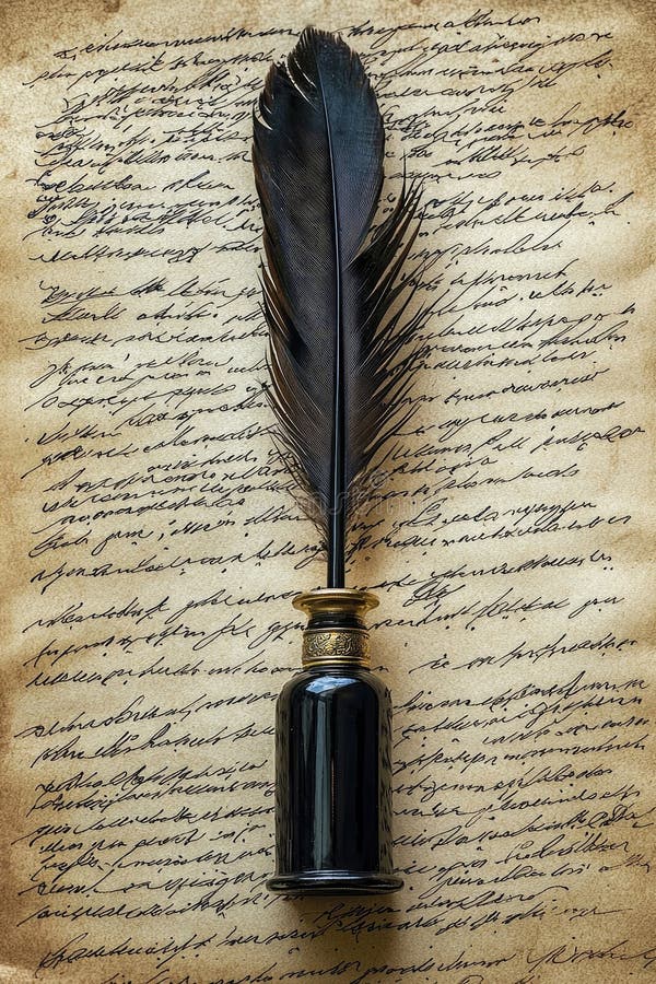 Pen Ink and Papyrus. Selective Focus Stock Image - Image of history ...