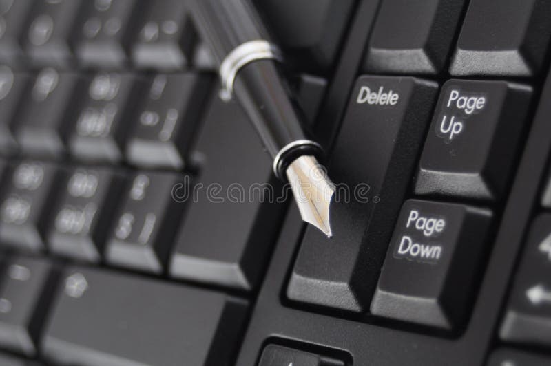 Pen and keyboard stock photo. Image of success, technology - 13506206