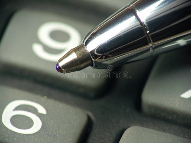 Pen and keyboard stock photo. Image of accounting, business - 7895868
