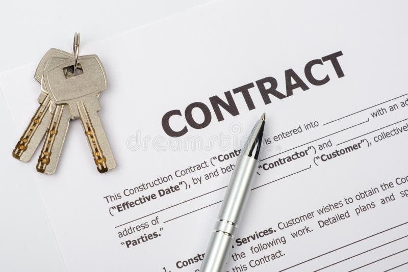 Pen, Keys and Contract. Profitable Business Contract Concept Stock ...