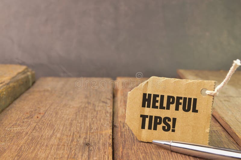 Pen and Label Tag Written with HELPFUL TIP Stock Photo - Image of ...