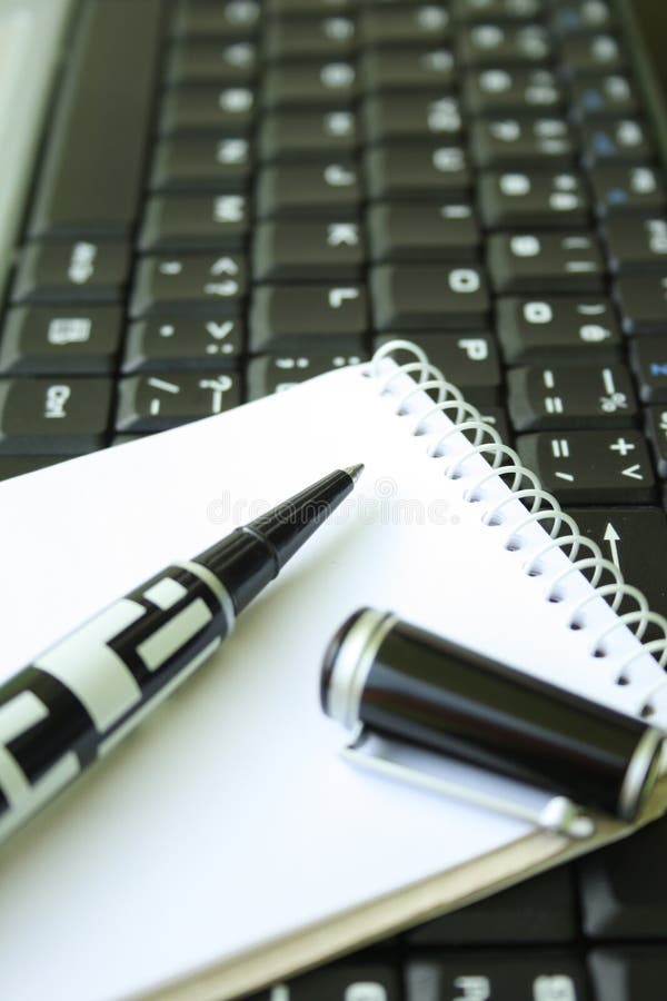 Pen and laptop stock photo. Image of conference, study - 10524800