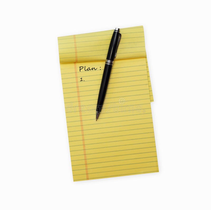 Pen Laying on an Opened Note Pad Stock Image - Image of page ...