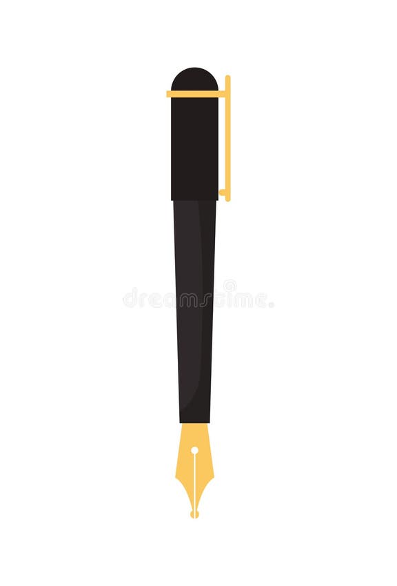 Pen with lid stock vector. Illustration of bright, isolated - 215605989