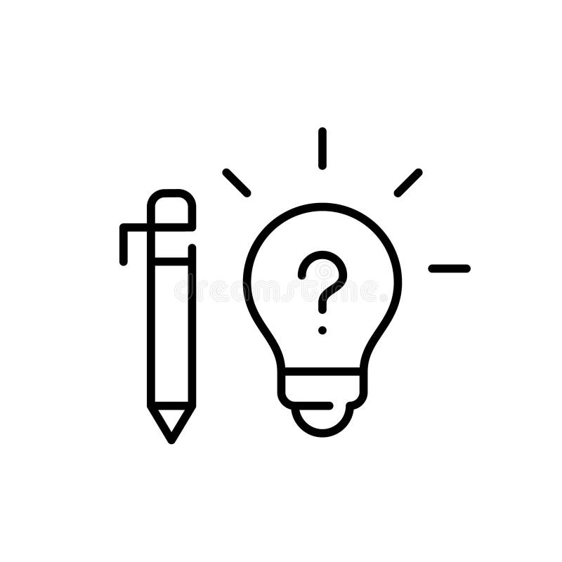 Pen, Light Bulb and Question Mark. Expressing Ideas through Creative ...