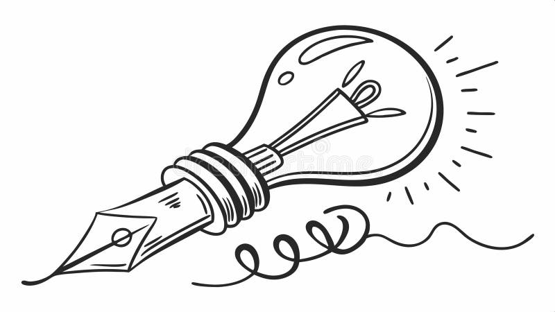 Pen Lightbulb: Writing Ideas and Illuminating Concepts. #writingideas # ...