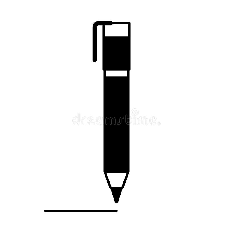 Pen and line stock vector. Illustration of ballpen, flat - 152707737