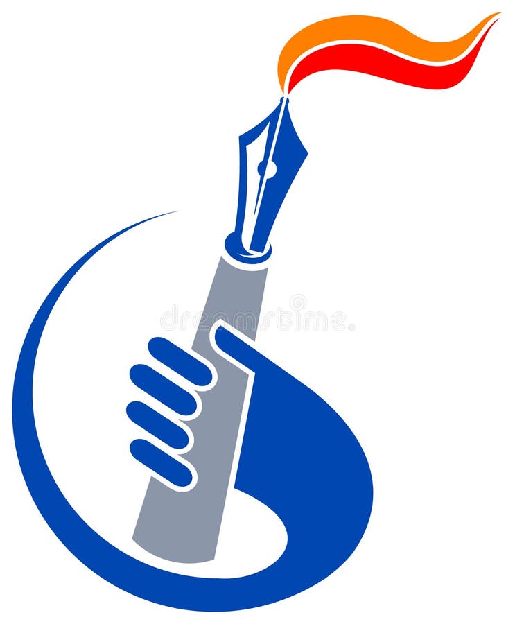 Pen logo stock vector. Illustration of torch, ancient - 26563091