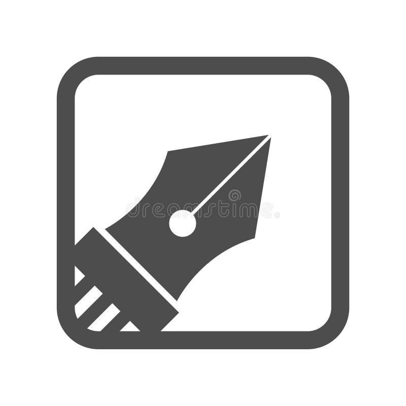 Pen logo icon design stock vector. Illustration of sign - 350247238