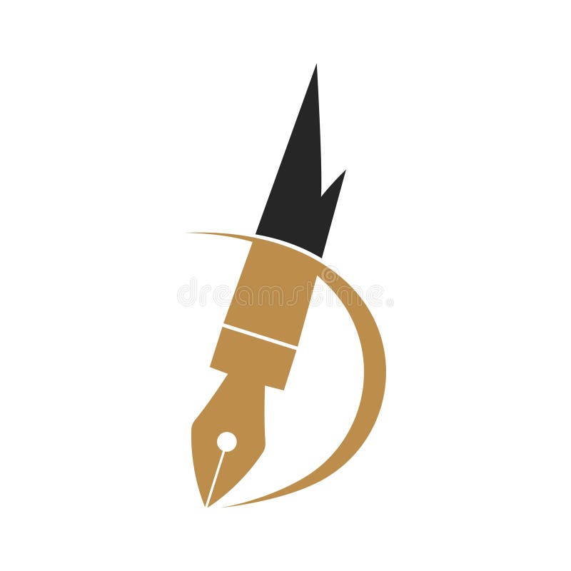 Pen Logo Template Vector Illustration Stock Illustration - Illustration ...