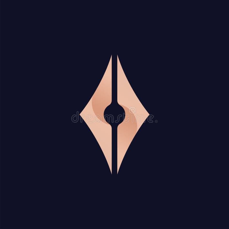 Pen Logo Tool Gradient Colorful Style Vector Stock Vector ...